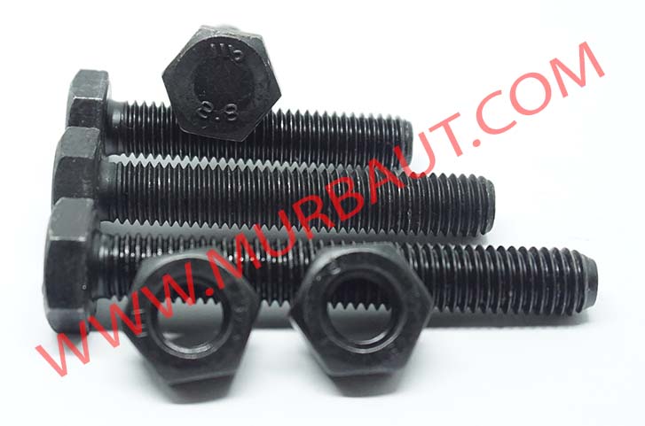 Mur Baut - Baut Mur Baja 8.8 M10 x 25mm Full Drat