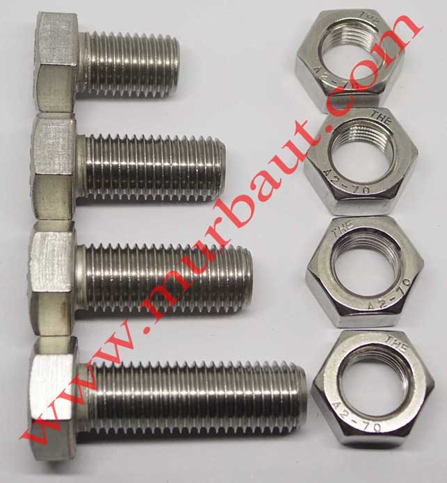 Mur Baut - Baut Mur Stainless 304 M36 x 150mm Full Drat